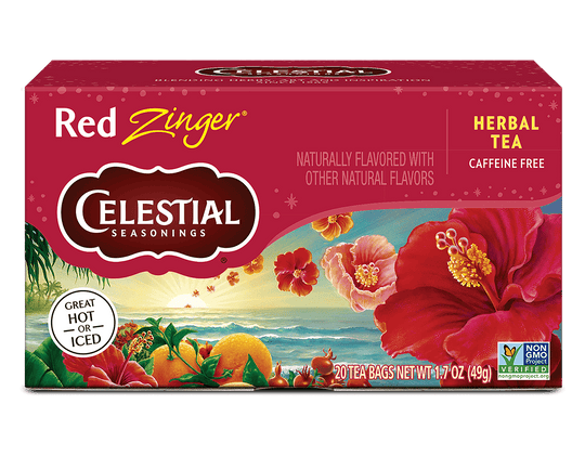 Red Zinger Herbal Tea | Bold Hibiscus & Citrus Caffeine-Free ...