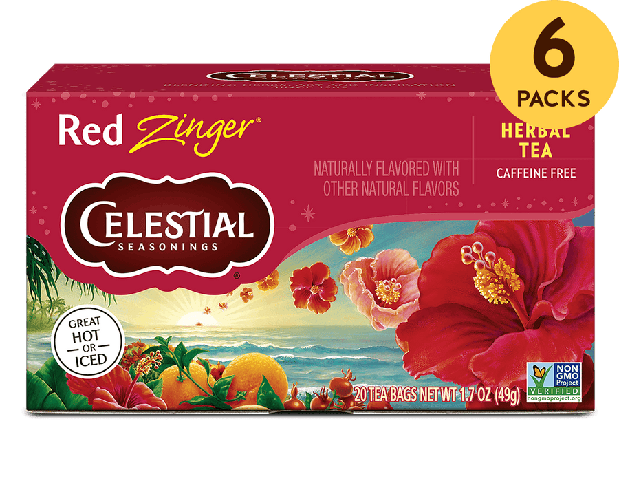 Red Zinger Herbal Tea | Bold Hibiscus & Citrus Caffeine-Free ...