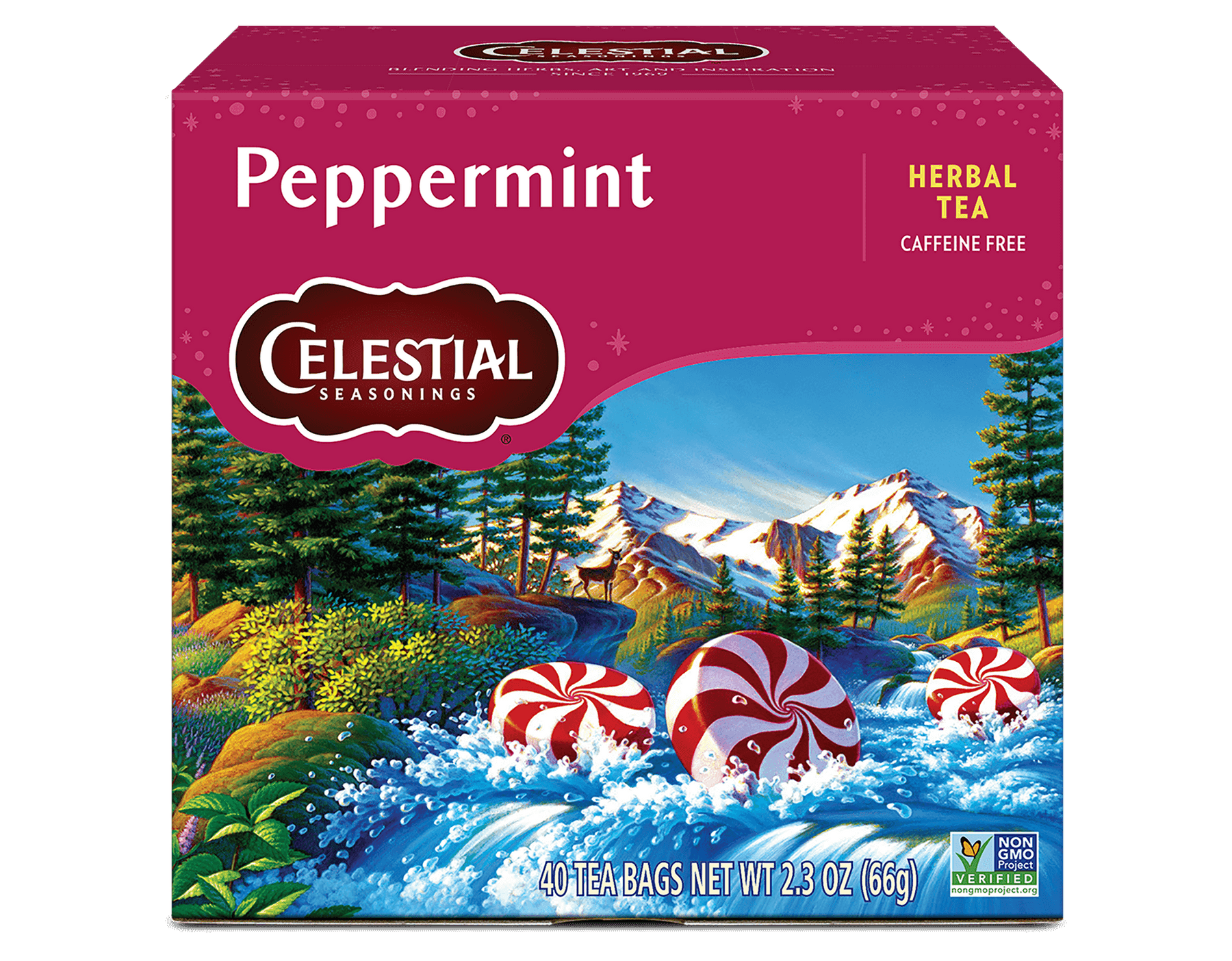 Peppermint Herbal Tea 40 ct | Caffeine-Free Value Pack – Celestial ...