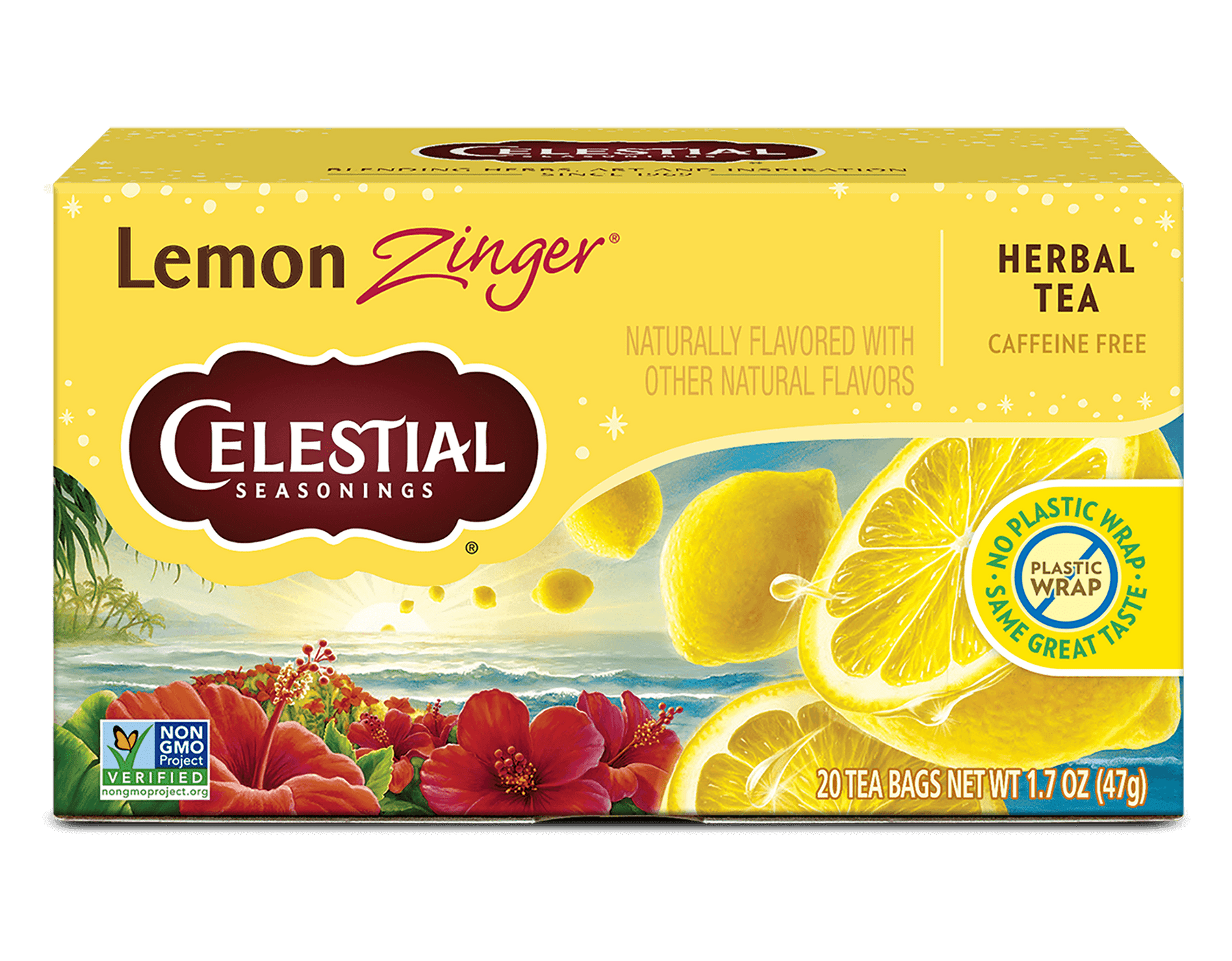 Lemon Zinger Herbal Tea | Tart, Bright & Caffeine-Free – Celestial ...