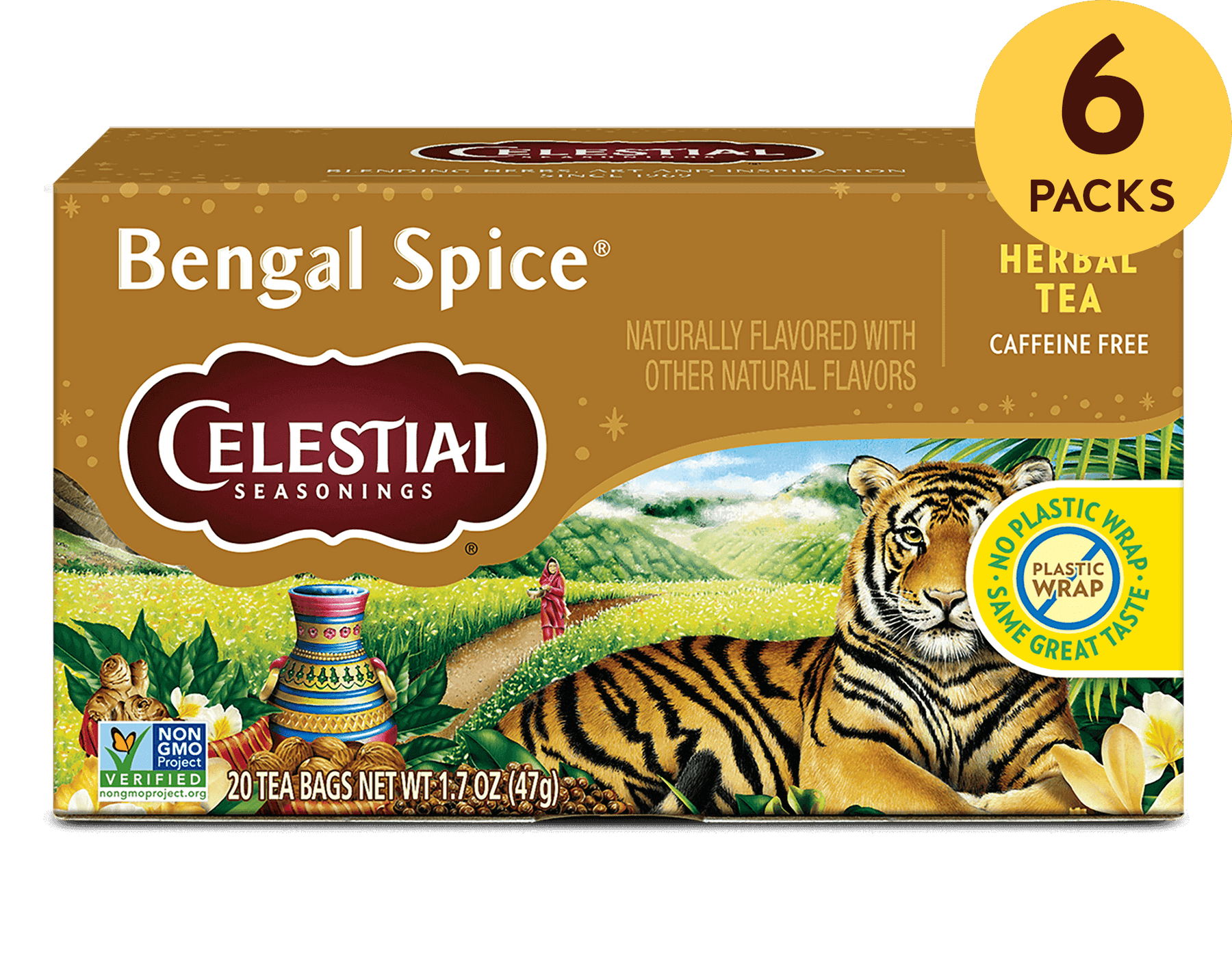Bengal Spice Herbal Tea | Caffeine-Free Cinnamon Tea Blend – Celestial ...