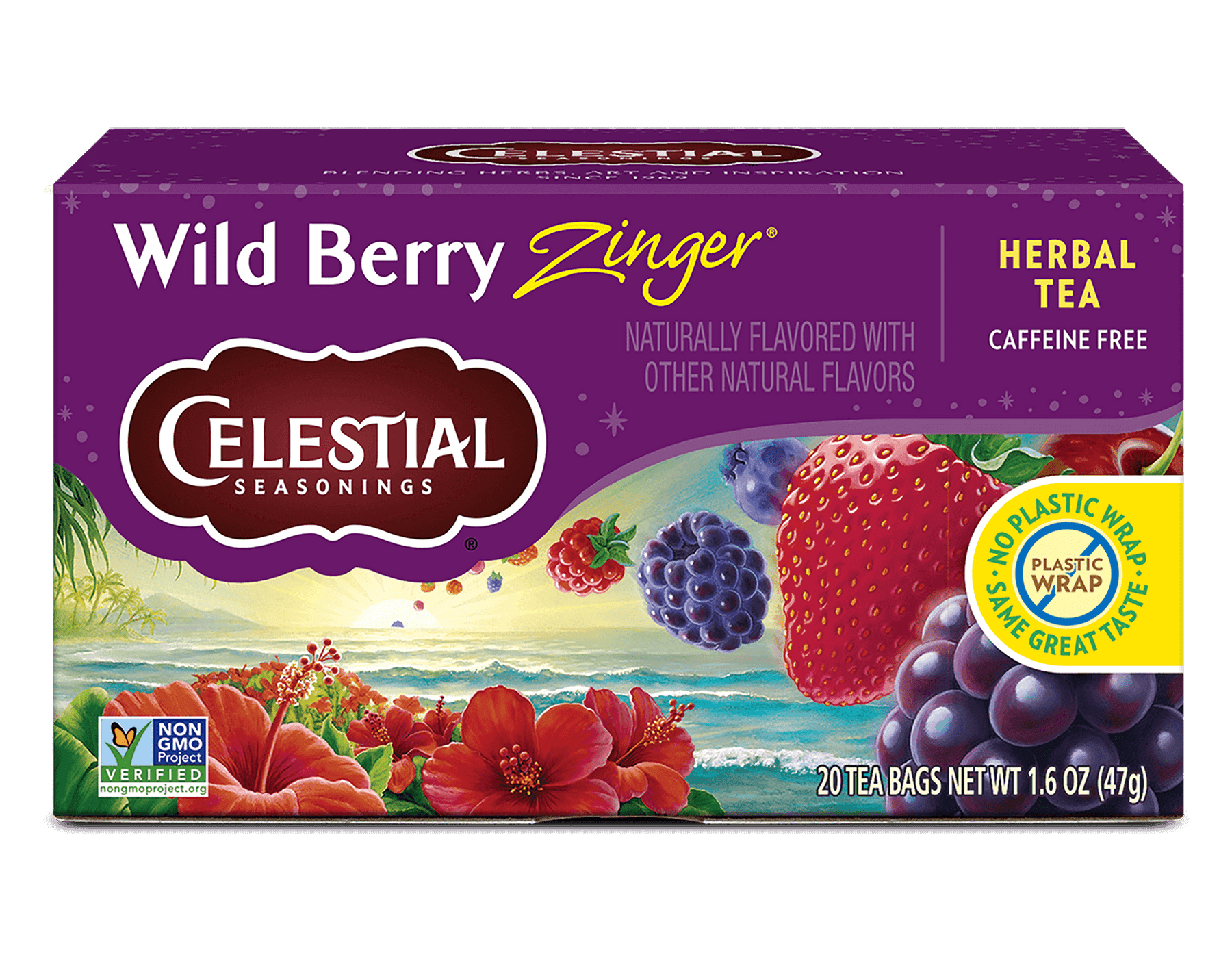 Wild Berry Zinger Herbal Tea | Fruity & Caffeine-Free – Celestial ...