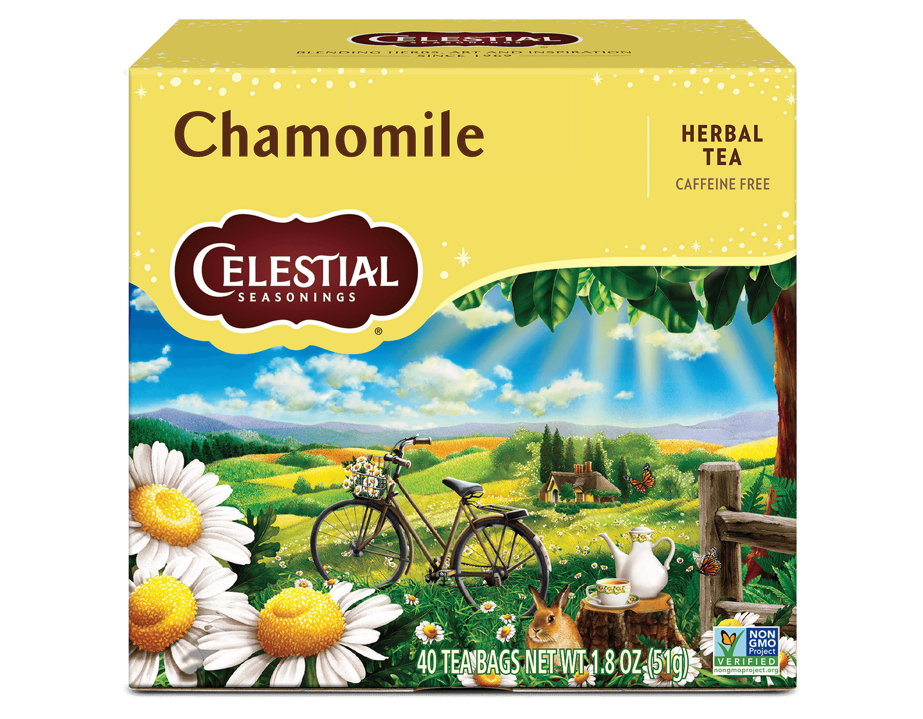 Chamomile Herbal Tea 40 ct | Soothing Value-Sized Box – Celestial ...