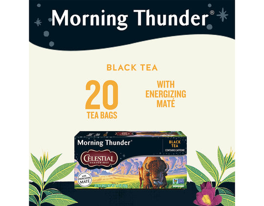 Morning Thunder Tea | Bold Yerba Mate & Black Tea Blend – Celestial ...