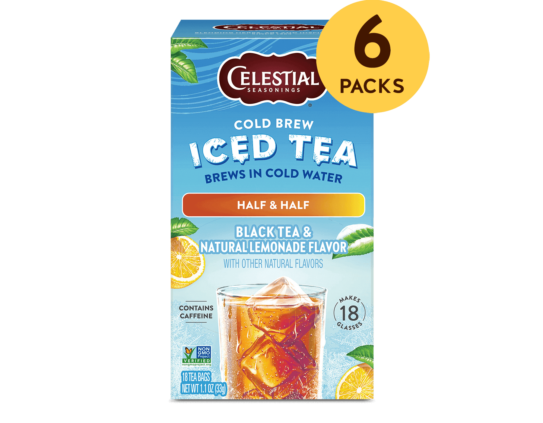 Half & Half Iced Tea | Cold Brew Black Tea with Lemonade – Celestial ...