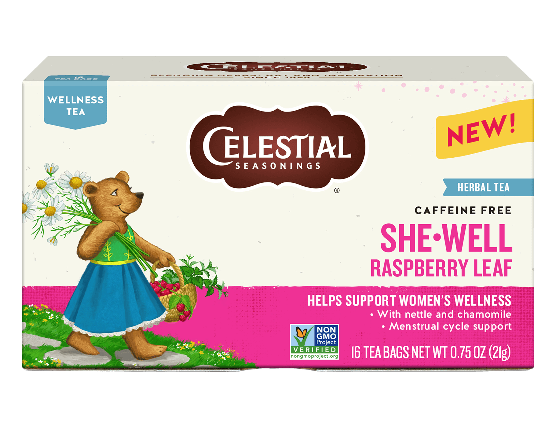SheWell Raspberry Leaf Tea | Herbal Wellness Support Blend – Celestial ...