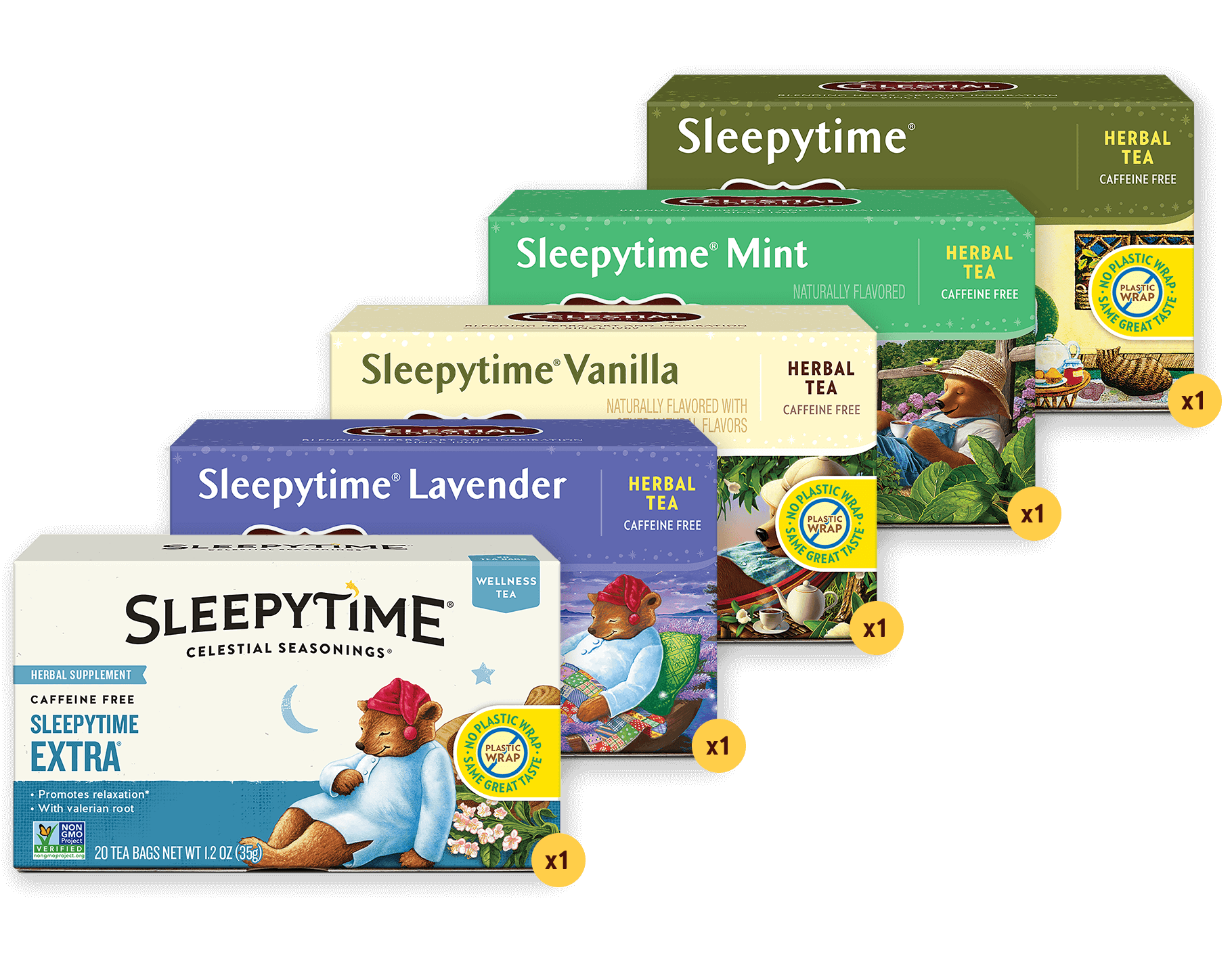 Sleepytime Favorites 5-Pack | Bedtime Tea Variety Pack Sampler ...
